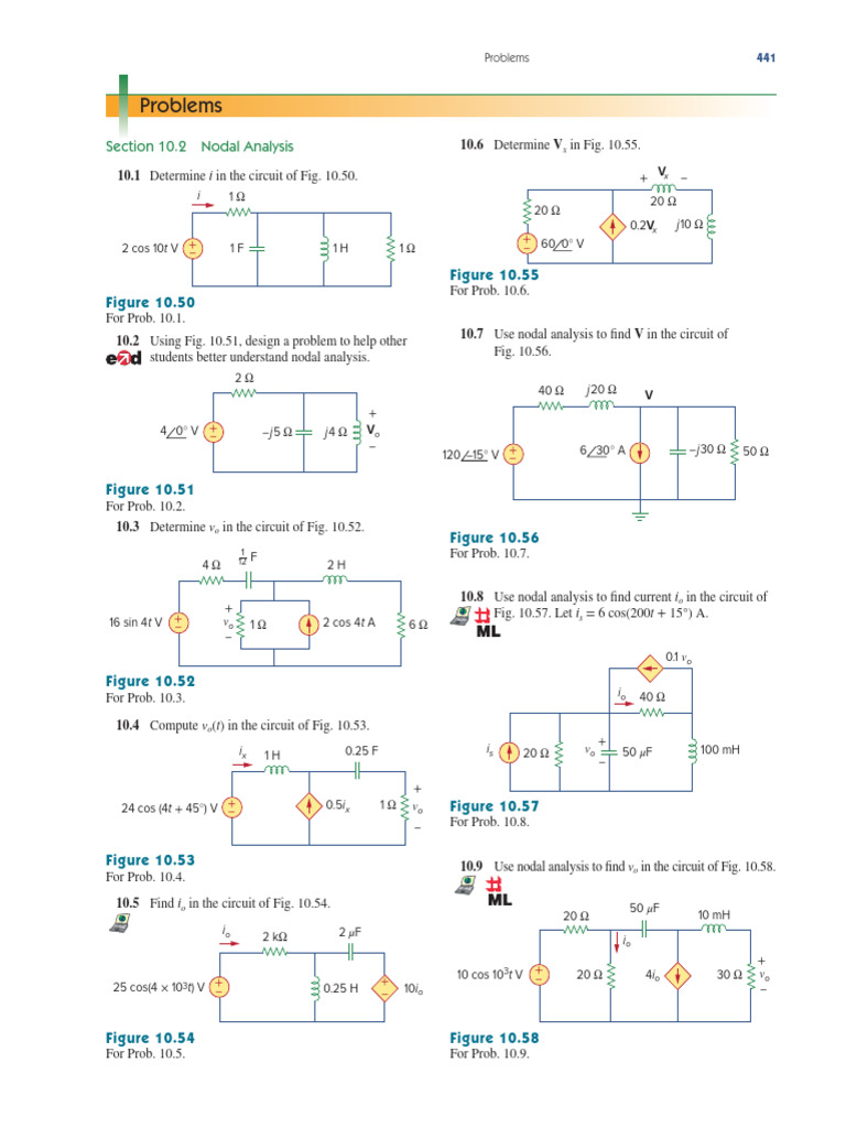 AC-nodal-mash-CKT With ANS | PDF | Amplifier | Operational Amplifier