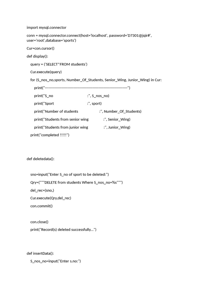 SPORT | PDF | Data Management | Computing
