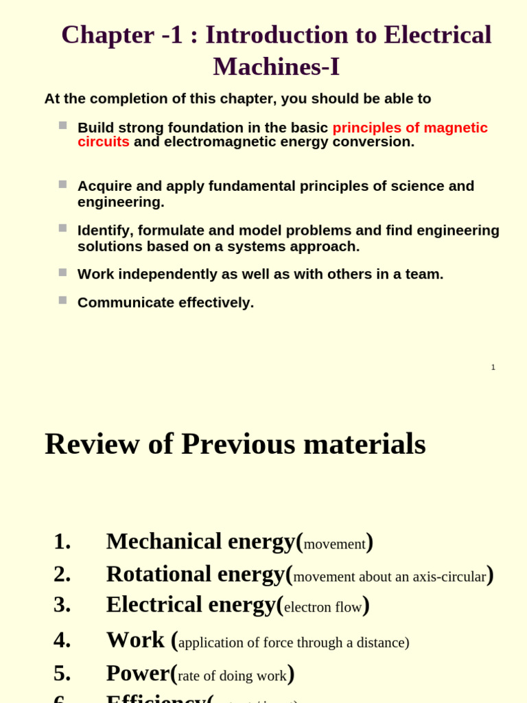 Chapter 1 - Slides | PDF | Electromagnetic Induction | Inductance