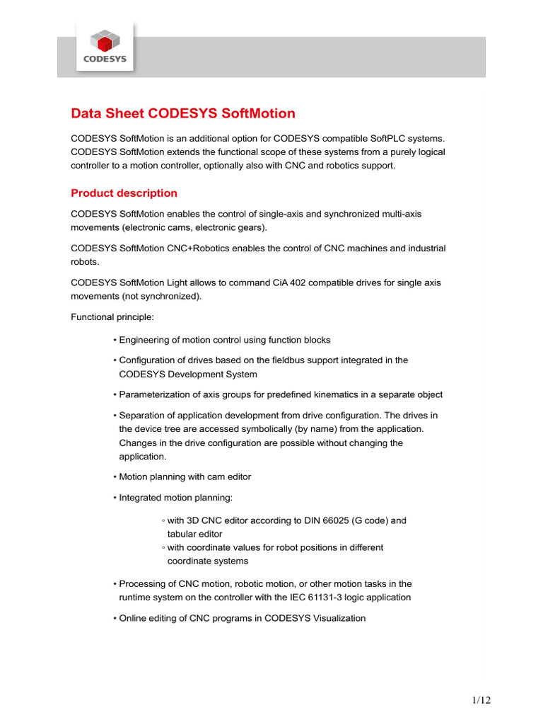 CODESYS SoftMotion SL - en | PDF | Kinematics | Numerical Control