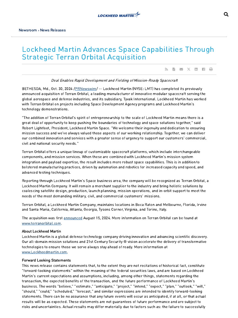 LM5 | PDF | Lockheed Martin