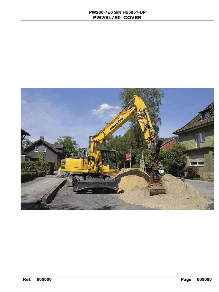 Komatsu PW200-7E0 Wheeled Excavator Parts Catalogue Manual Instant ...
