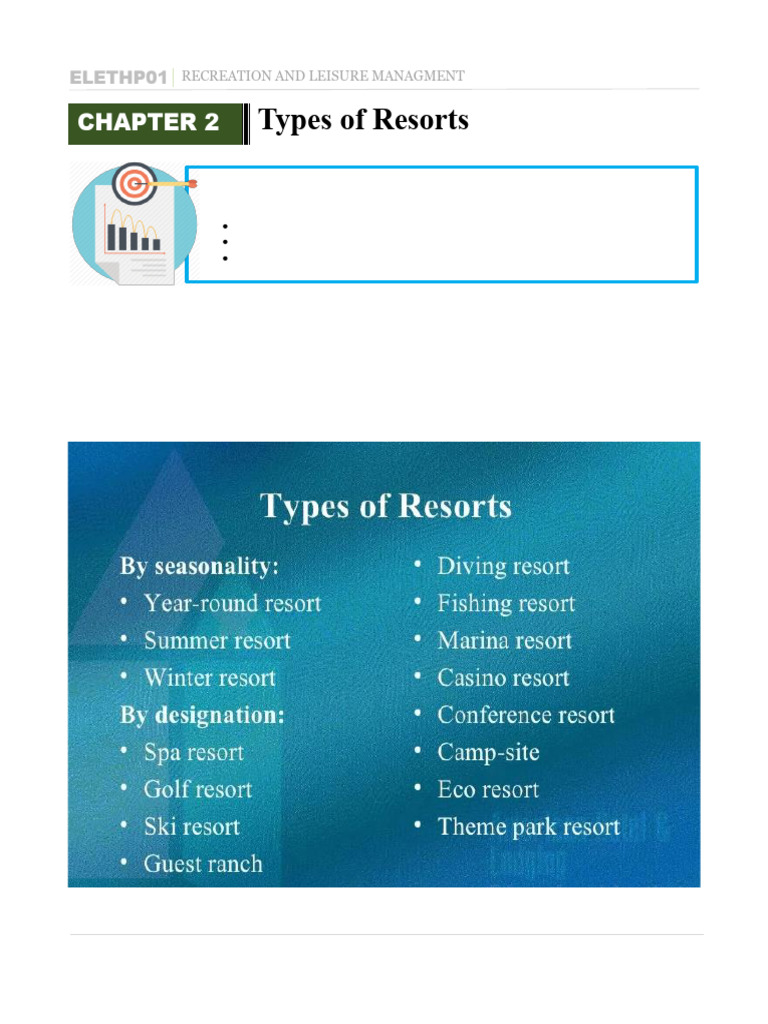 Chapter2 - Type of Resorts | PDF | Resort | Hotel