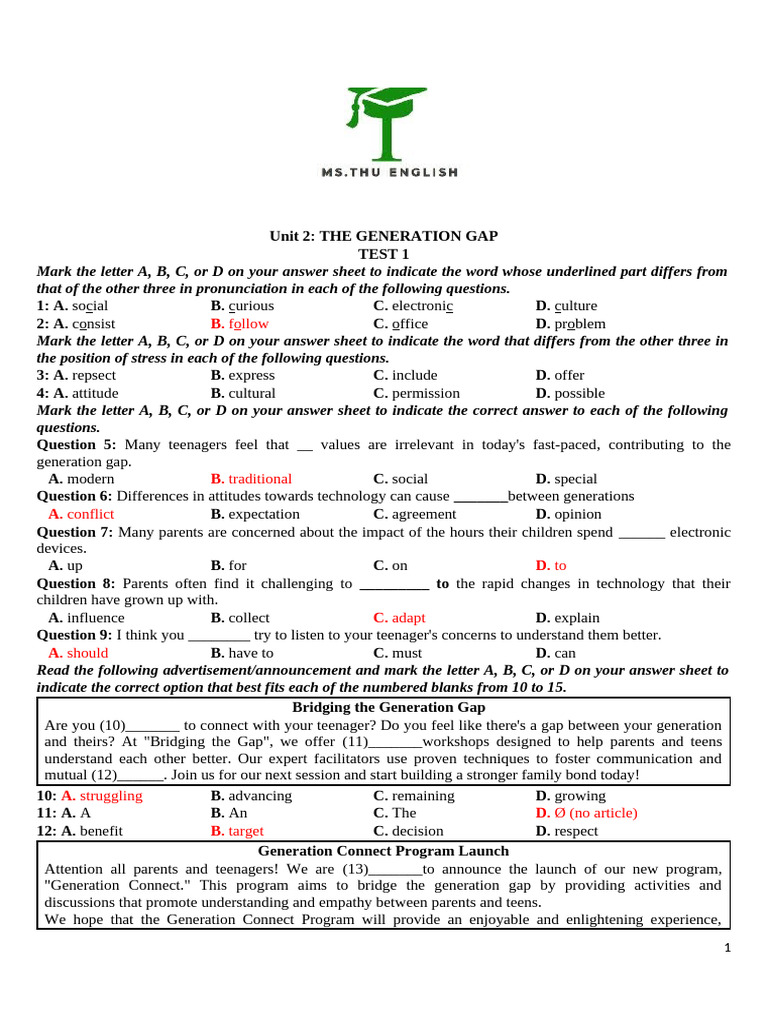 unit-2-de-7 | PDF | Adolescence | Communication