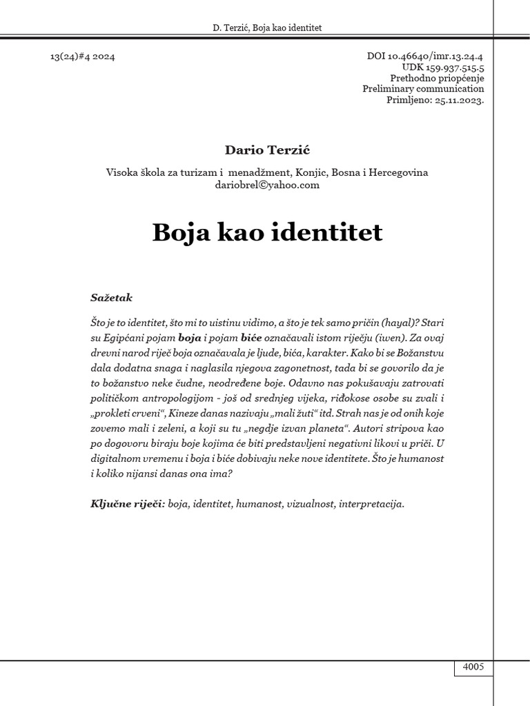 Boja Kao Identitet | PDF