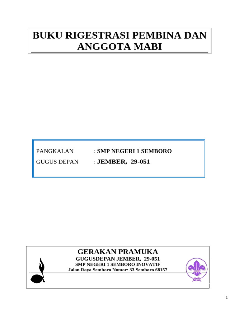 Registrasi Pembina Dan Mabi | PDF