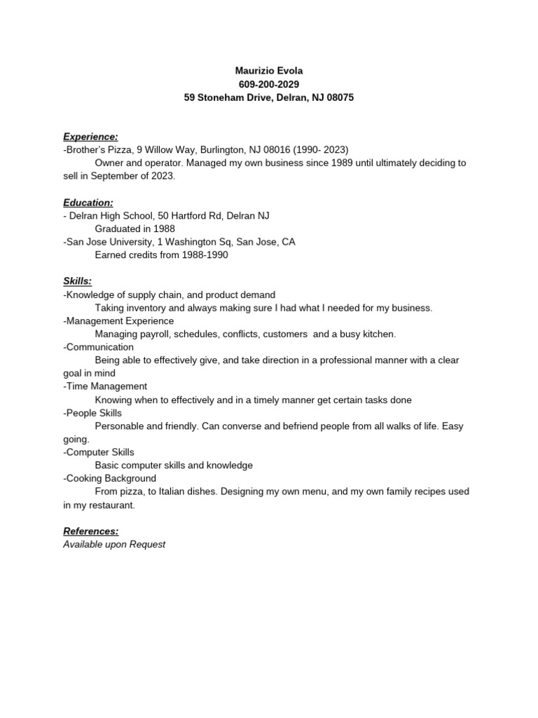 Maurice Resume 10-2-23 | PDF | Career & Growth