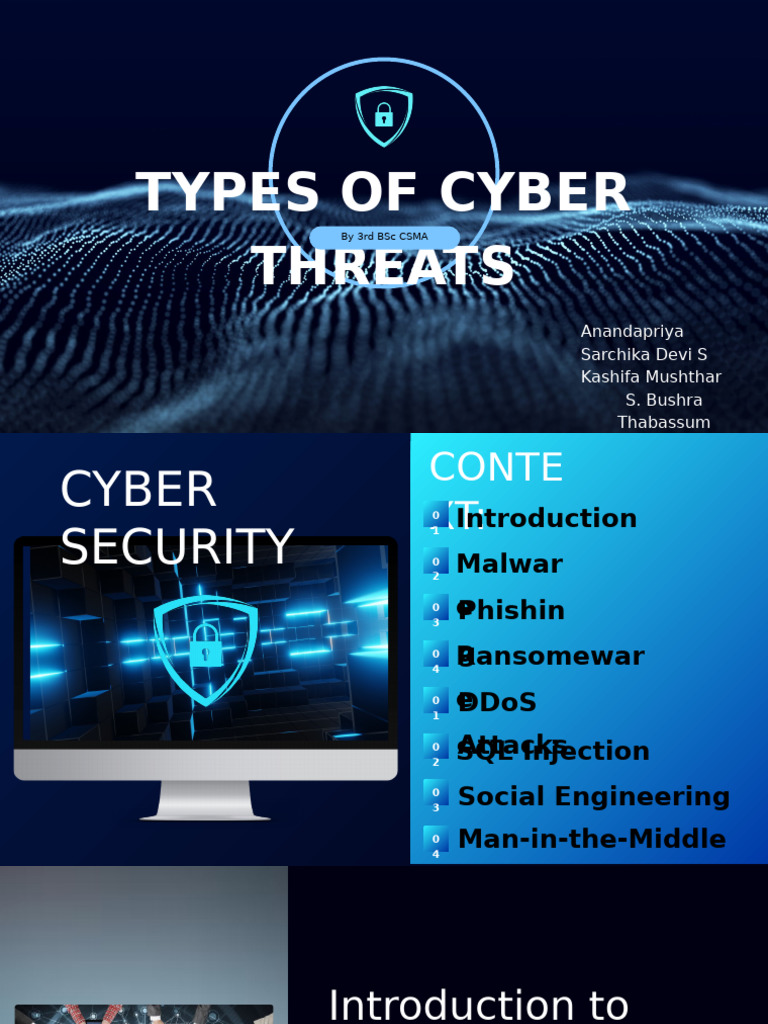 Types of Cyber Threats | PDF | Ransomware | Malware