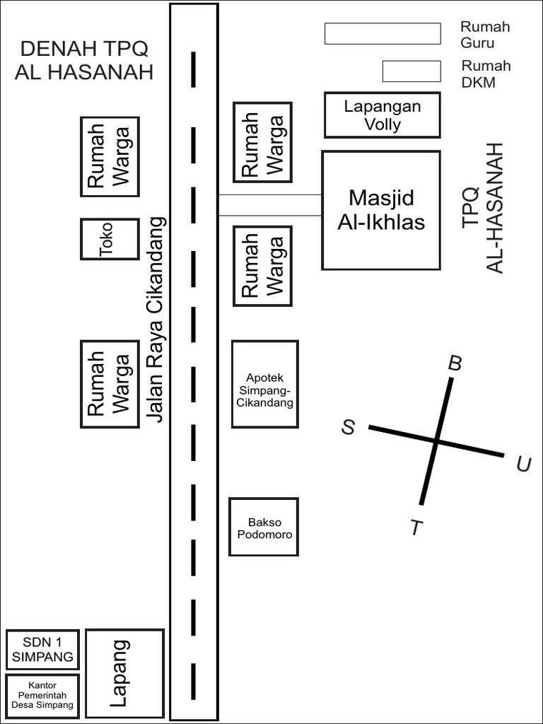 Denah Lokasi TPQ Al Hasanah | PDF