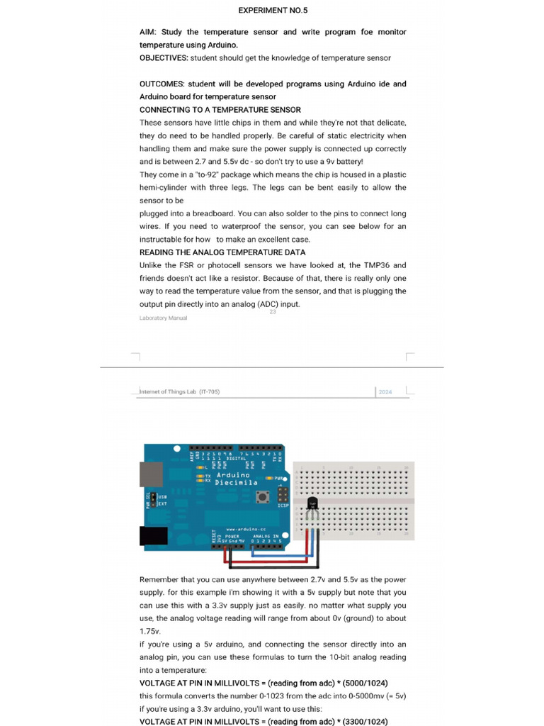 IOT Exp No. 5 | PDF