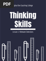 Thinking Skills: Strategies | PDF | Critical Thinking | Thought