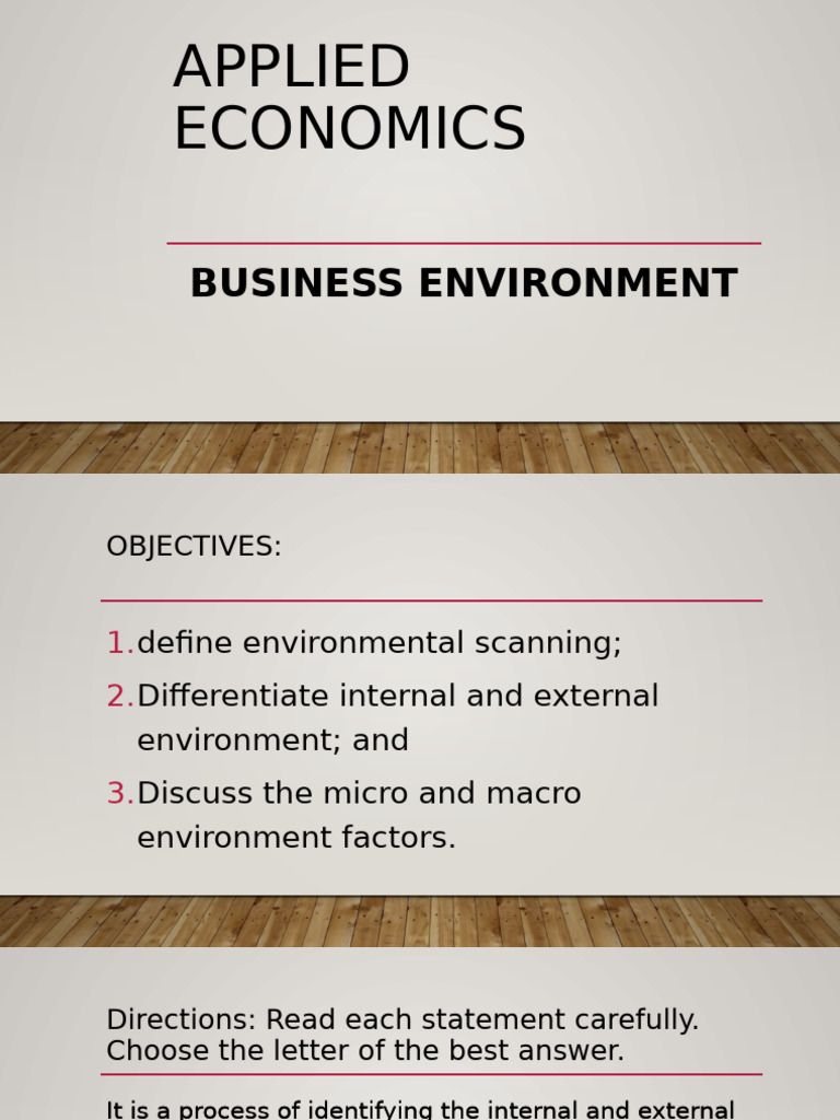 Understanding Business Environment Factors | PDF | Private Sector ...