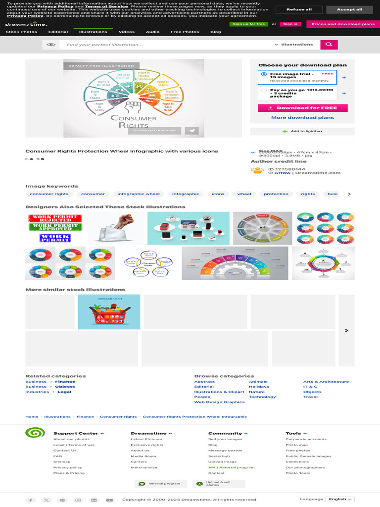 Consumer Rights Protection Wheel Infographic Stock Illustration ...