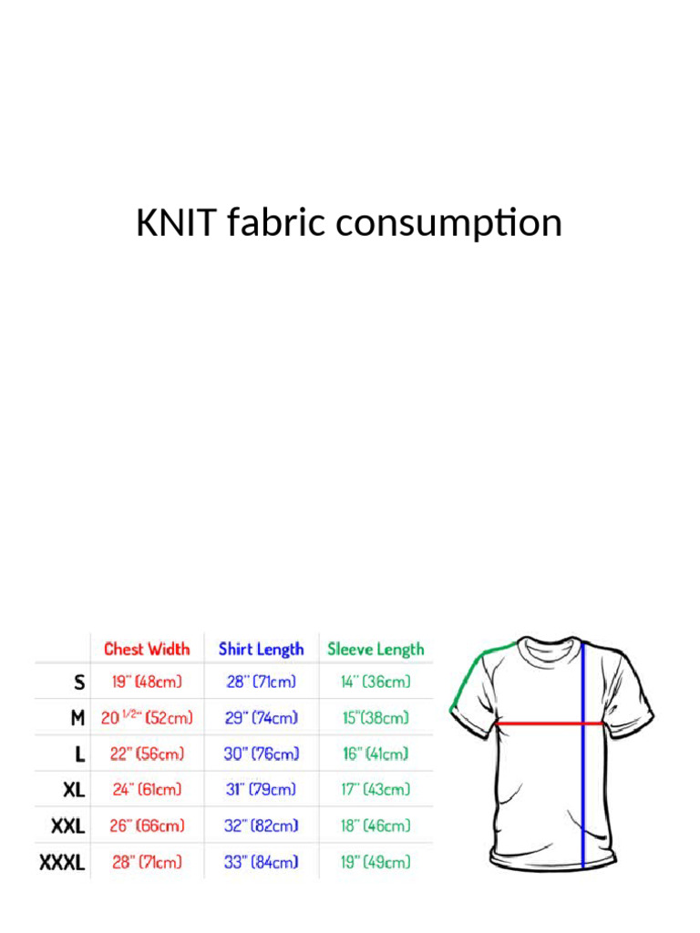 XL Knit Fabric Consumption Guide | PDF | Science & Mathematics