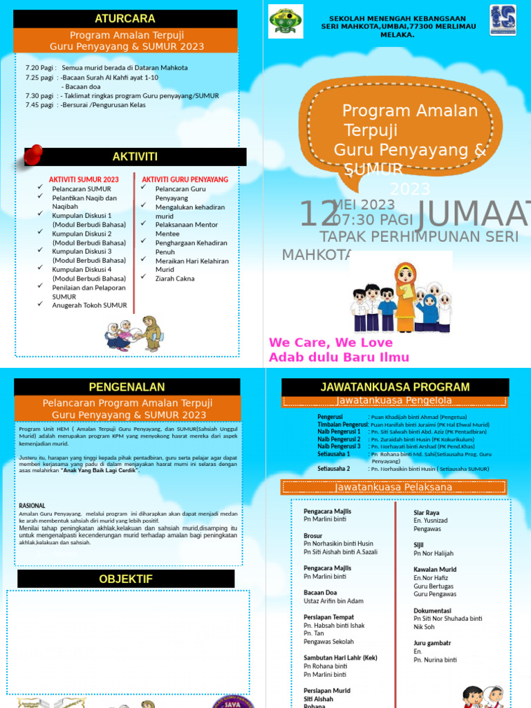 Buku Program Sumur Dan Guru Penyayang 2023 | PDF