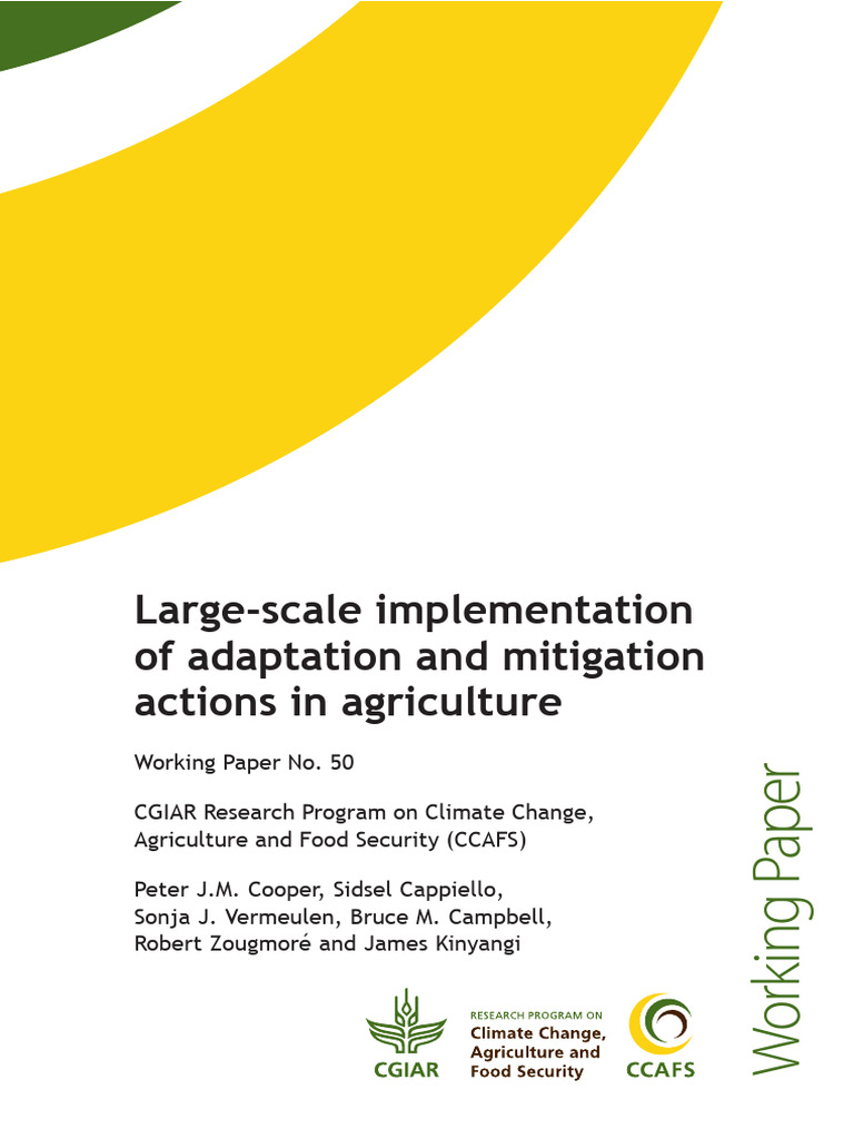 Working Paper 50 | PDF | Agriculture | Climate Change Mitigation