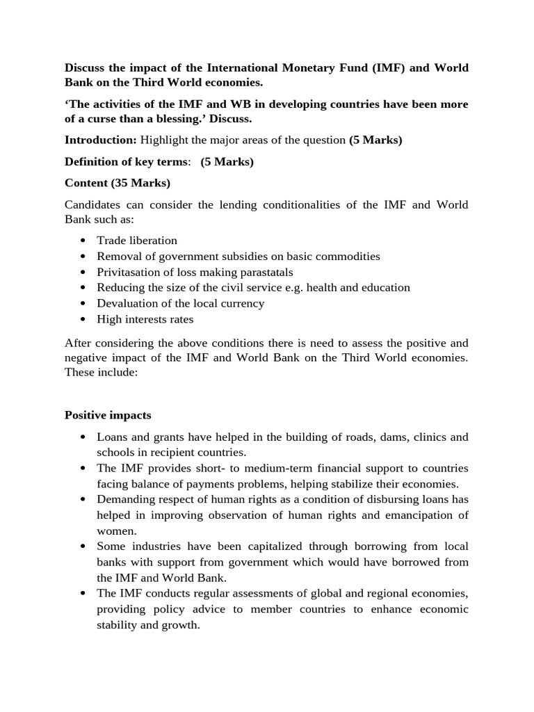 20 Activities of The Imf | PDF | International Monetary Fund | Monetary ...