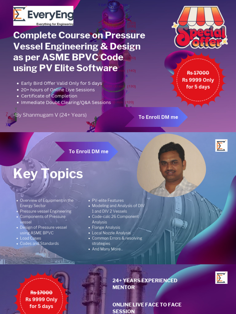 Pressure Vessel Design Using PV-Elite | PDF | Technology & Engineering