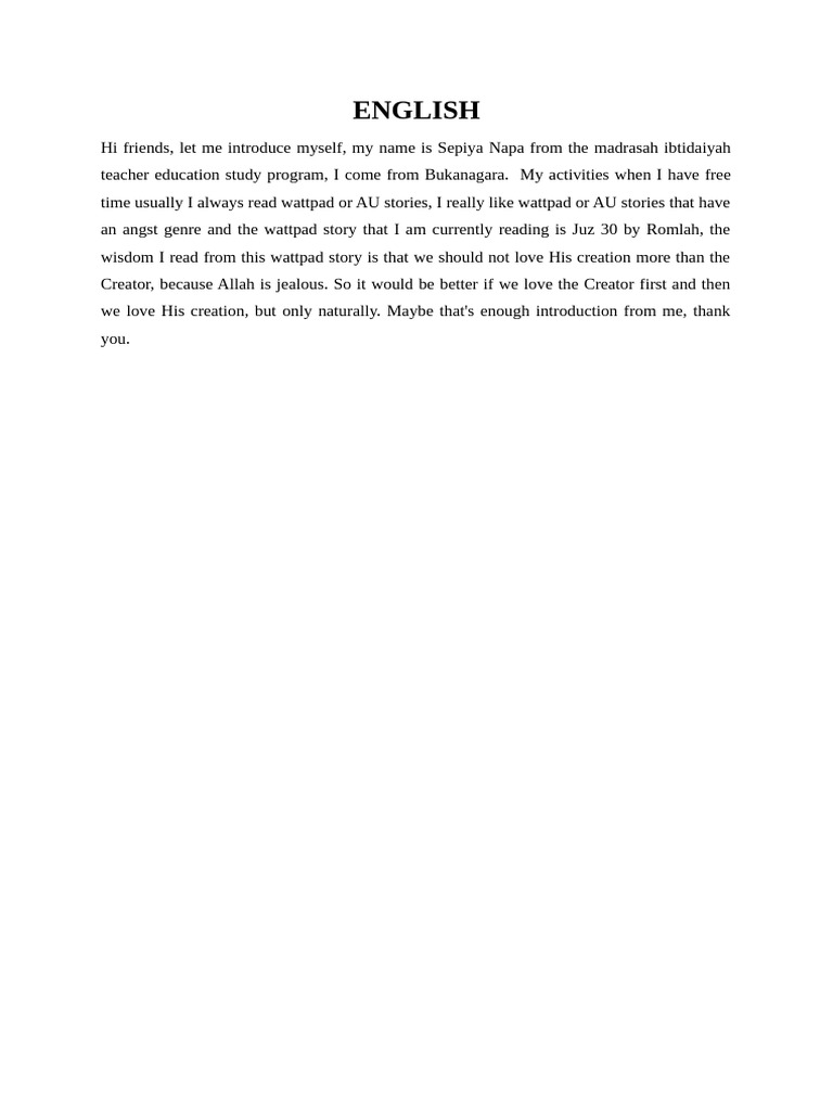 Wattpad Enthusiast's Introduction | PDF | Self-Improvement