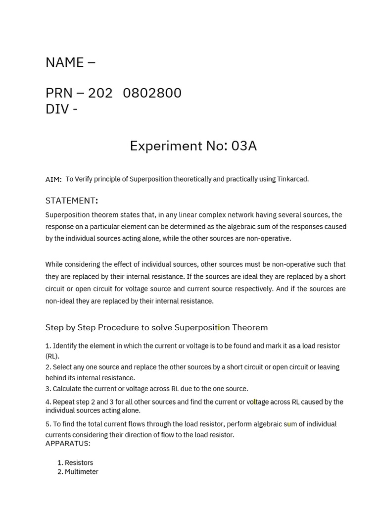 BEE Experiment No. 3 4 PDF | PDF | Electrical Network | Diode