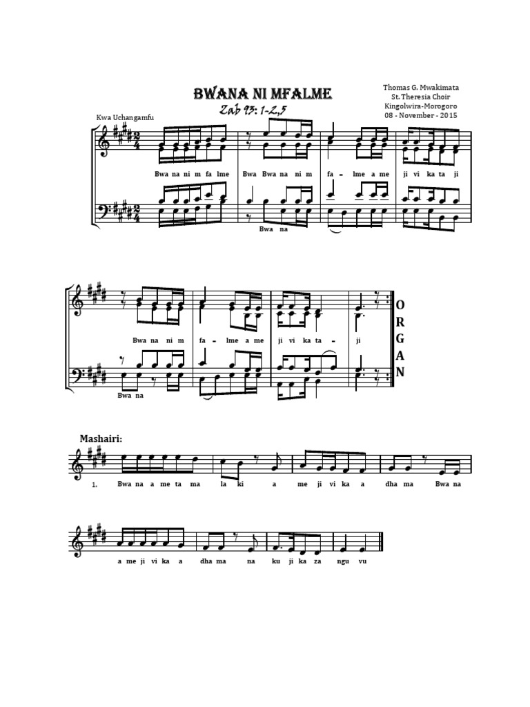 Bwana Ni Mfalme | PDF