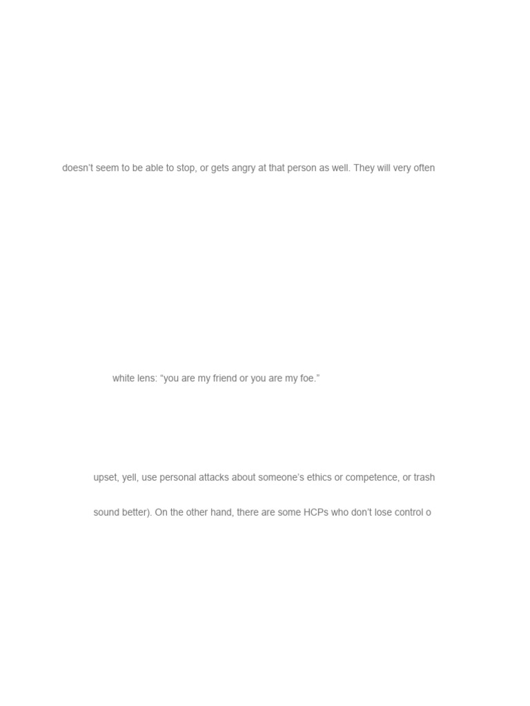 Dealing With High Conflict People (Article) | PDF | Psychology ...