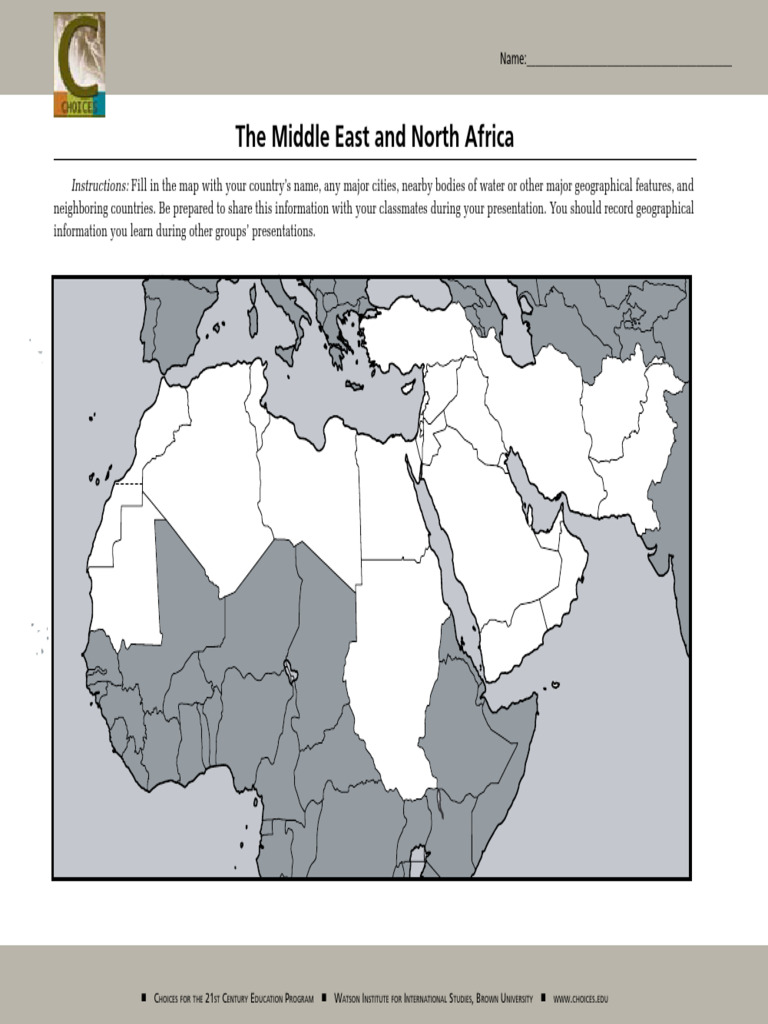 Maps Mid East North Africa | PDF | Middle East