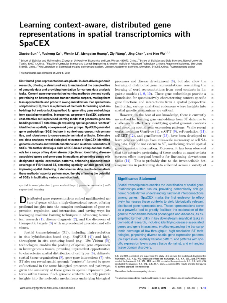 Learning Context-Aware Distributed Gene Representa | PDF | Cluster Analysis | Genomics