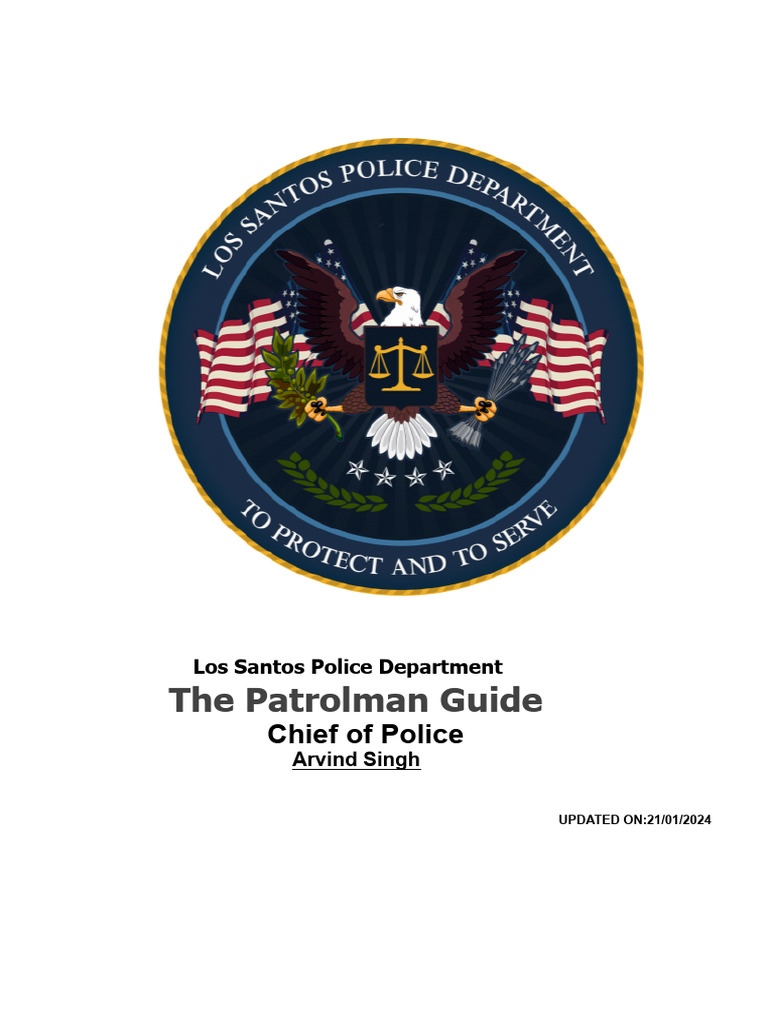 Arvind Singh LSPD The Patrolman Guide | PDF | Speed Limit | Crime ...