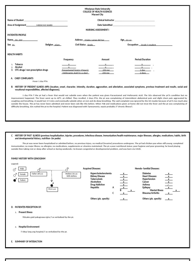 PA TOOL Sample | PDF | Clinical Medicine | Medical Specialties