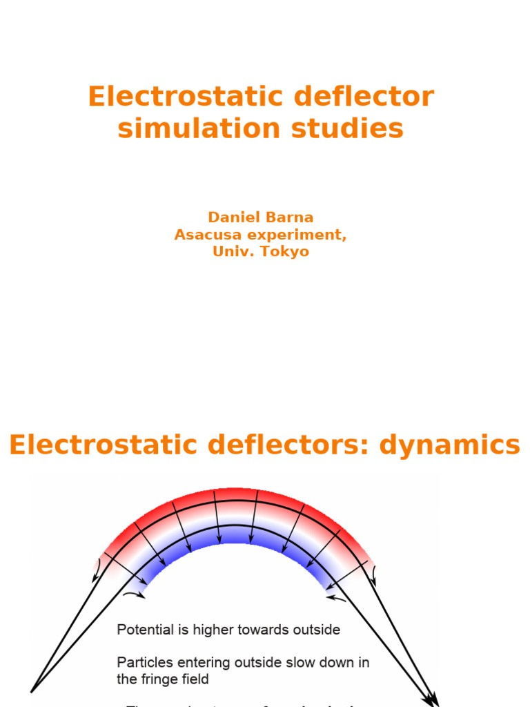 Electrostatic Deflector Simulation Studies DBarna | PDF ...