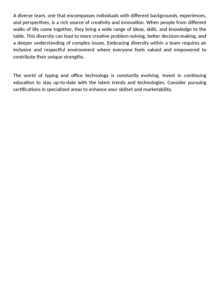 Typing Test | PDF | Career & Growth