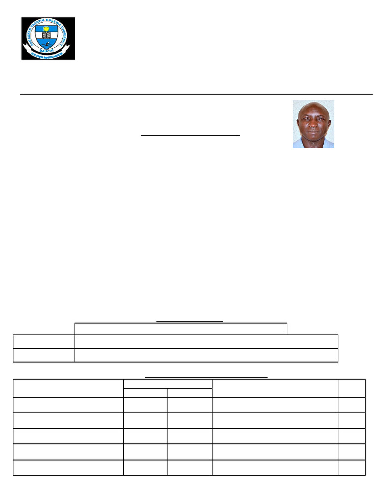 Completed Admission Form ATBU 2023 08065559433 | PDF | Vocational ...