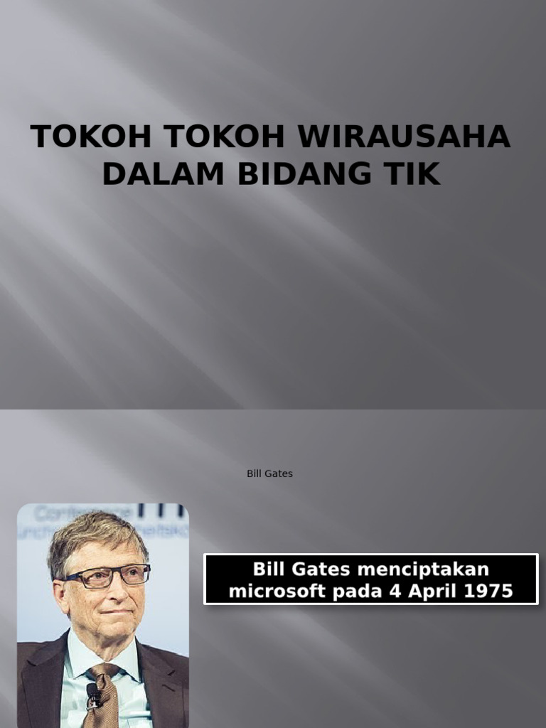 Tokoh Tokoh Wirausaha Dalam Bidang Tik | PDF