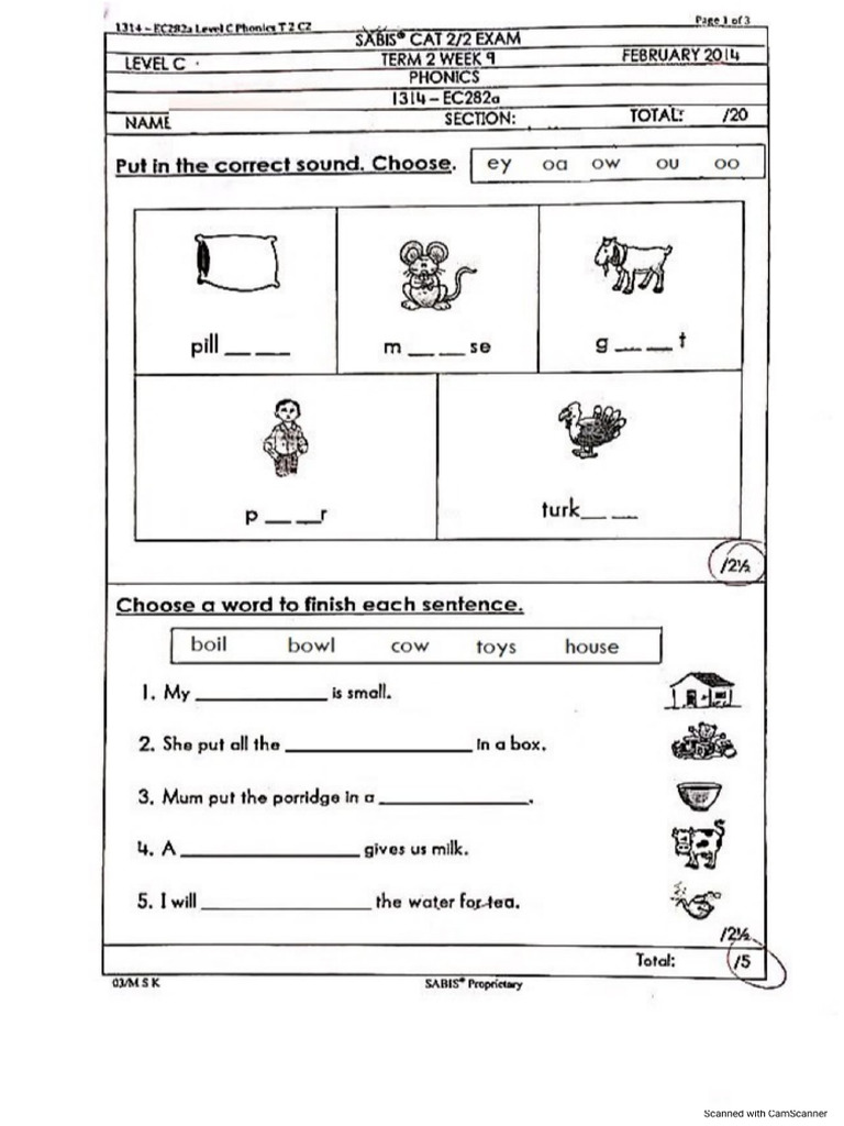Phonics Final Practice 3 | PDF