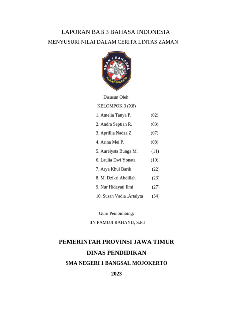 Laporan Bab 3 Bahasa Indonesia NW | PDF | Klasik