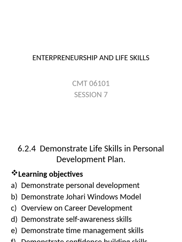 Life Skills in Preparing PDP | PDF | Stress (Biology) | Professional Skills