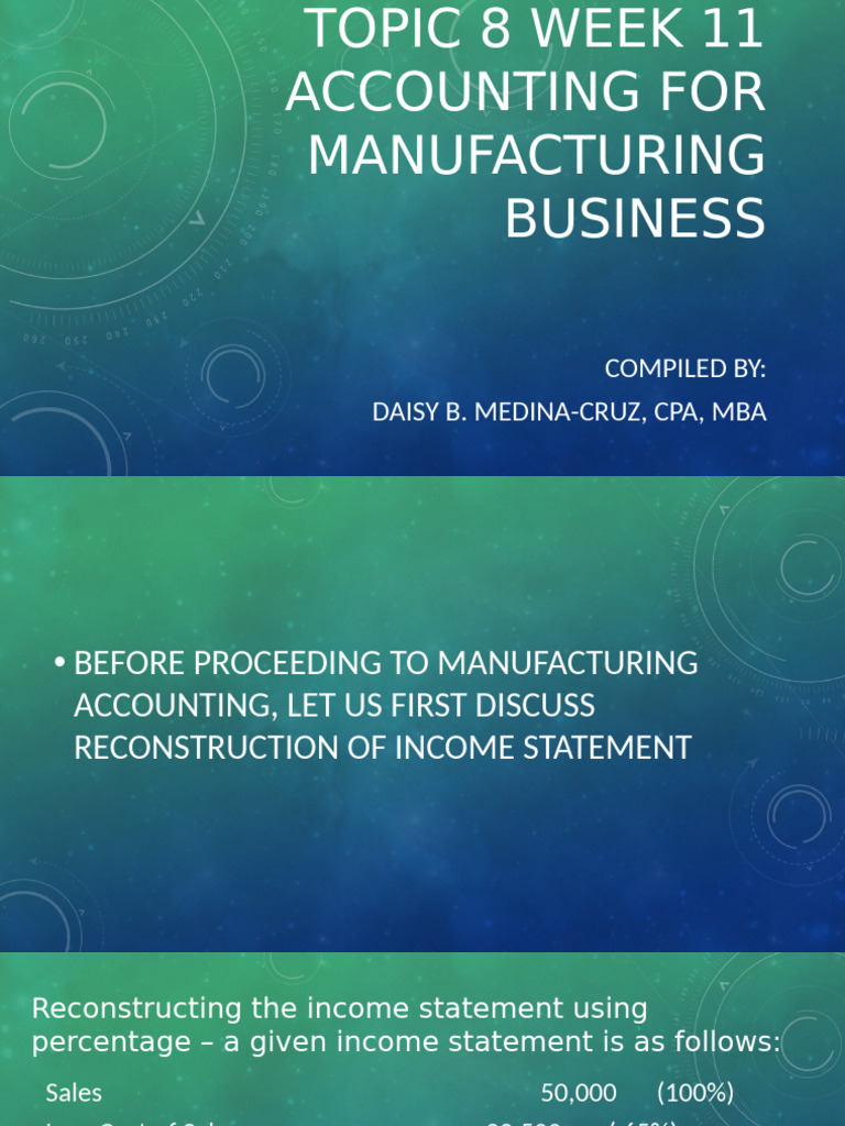 Accounting for Manufacturing Costs | PDF | Cost Of Goods Sold | Inventory