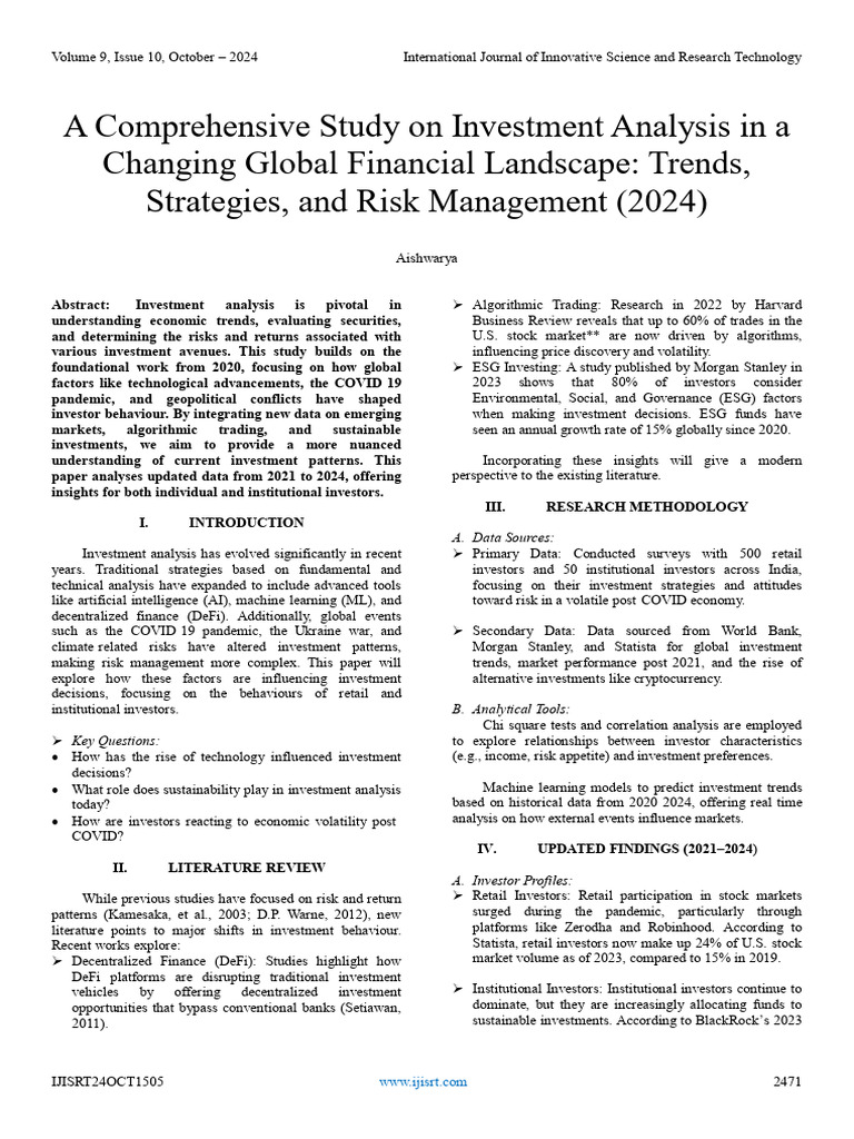 Investment Analysis Trends 2024 | PDF | Investing | Cryptocurrency