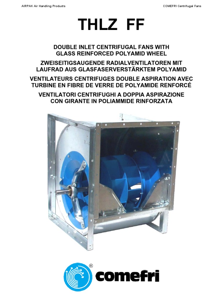 Comefri THLZ-FF Fan Catalogue