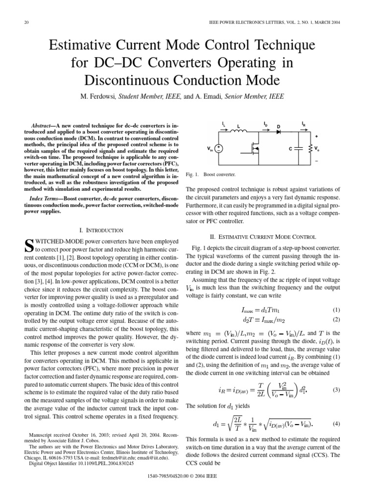 ferdowsi2004 | PDF | Power Electronics | Inductor