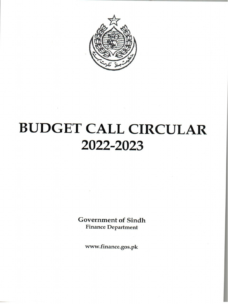 Budget Call Circular - 2022-23 | PDF