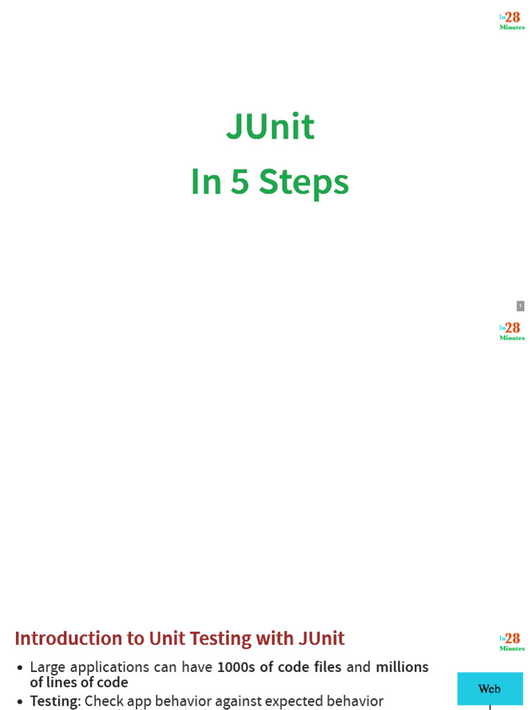 Junit In 5 Steps Pdf Computers Technology Engineering