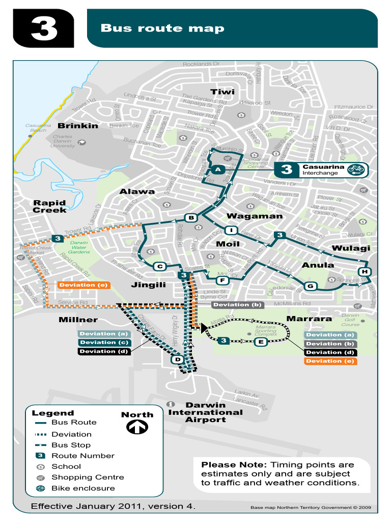 Route 3 Public Bus Map | PDF