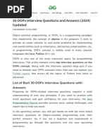 40+ OOPs Interview Questions and Answers (2024) - InterviewBit | PDF | Inheritance (Object ...
