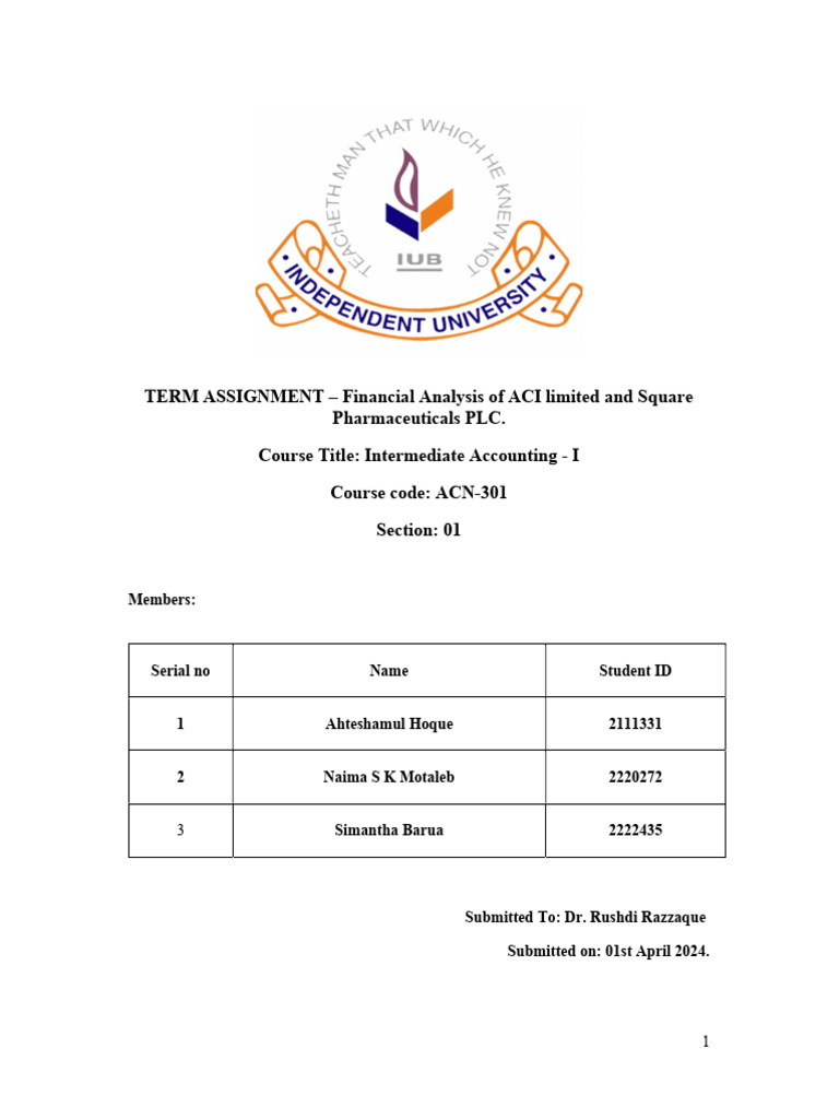 ACN 301 Report Final | PDF | Expense | Revenue