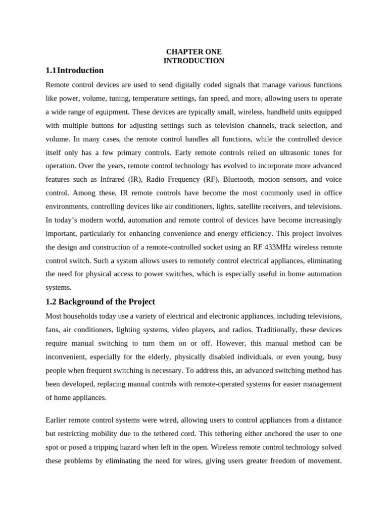 CONSTRUCTION OF REMOTE CONTROLED SOCKET | PDF | Remote Control | Wireless