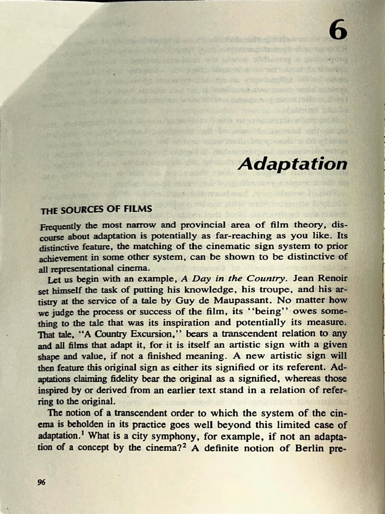 Andrew D - Concepts in Film Theory - Adaptation | PDF | Theory