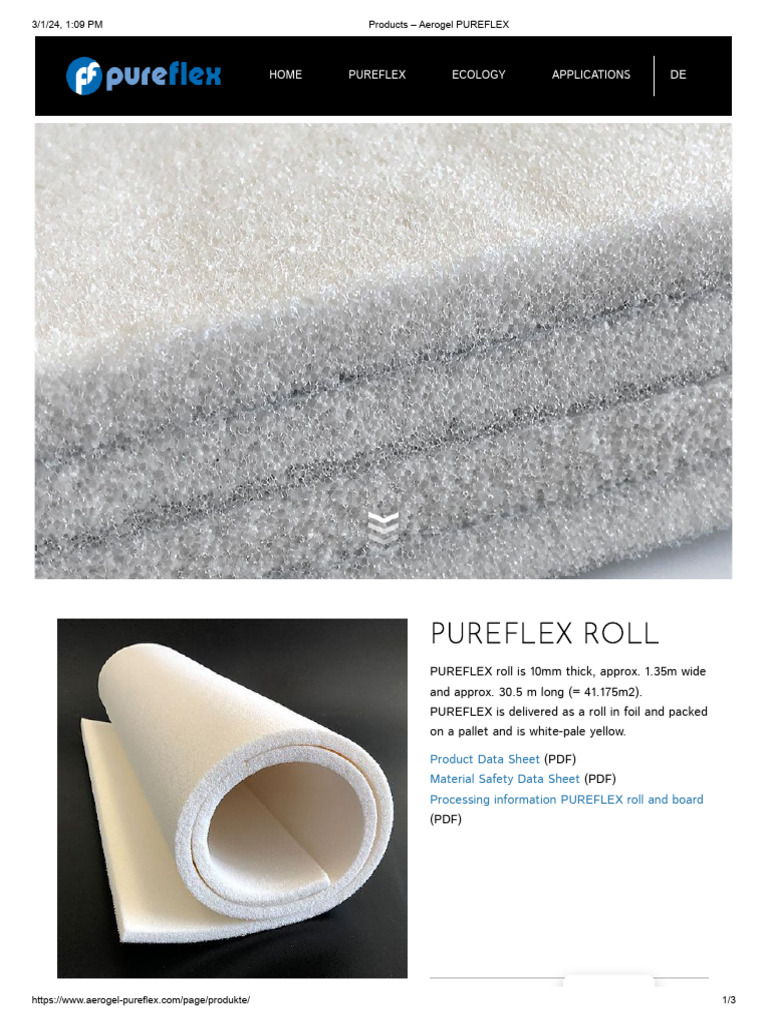 Products - Aerogel PUREFLEX | PDF | Industrial Processes