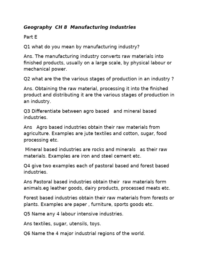 Manufacturing Industries Overview | PDF | Iron | Steel